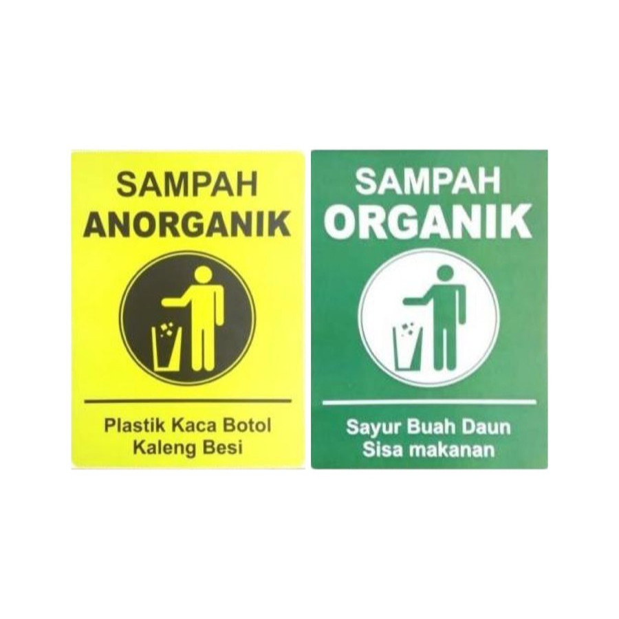 Anorganik / ORGANIC RAMBU K3 GARBAGE STICKER SIGN | Shopee Singapore