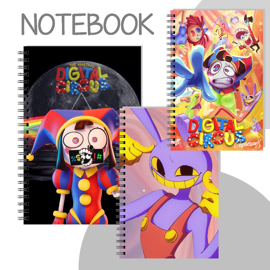 Circus Pomni Book Spiral Notebook Amazing Digital Circus Jax Caine ...