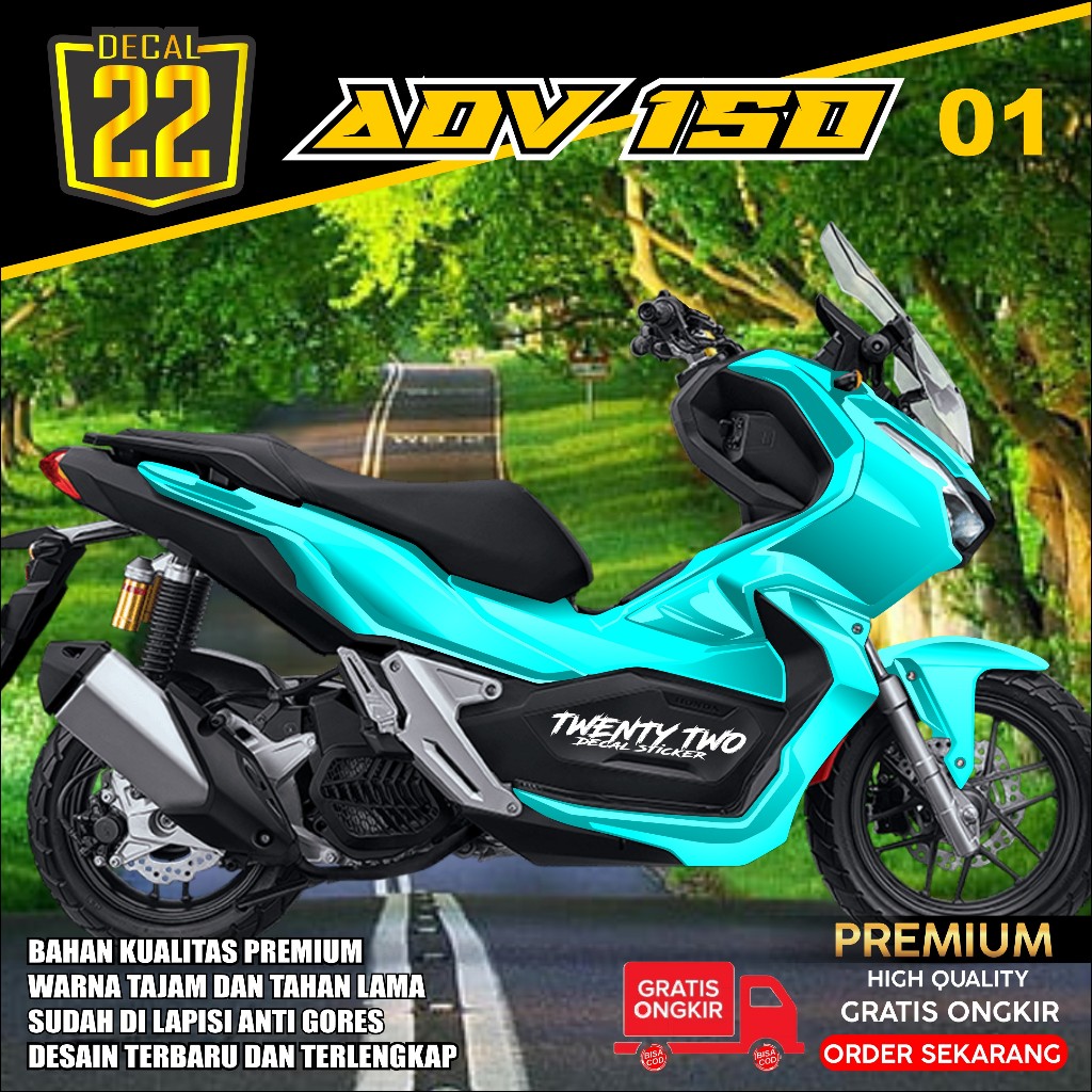 ADV 150 Full Body Decal ADV 150 Sticker Honda ADV 150 01 Motorcycle ...