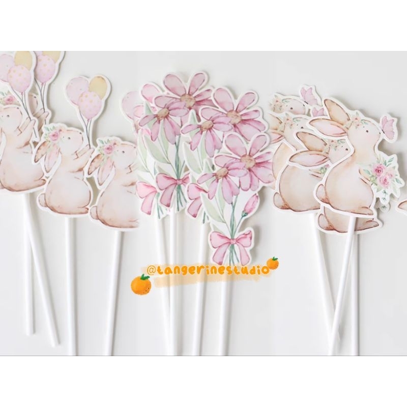 Vintage Bunny Rabbit Topper | Birthday Cake Topper | Shopee Singapore