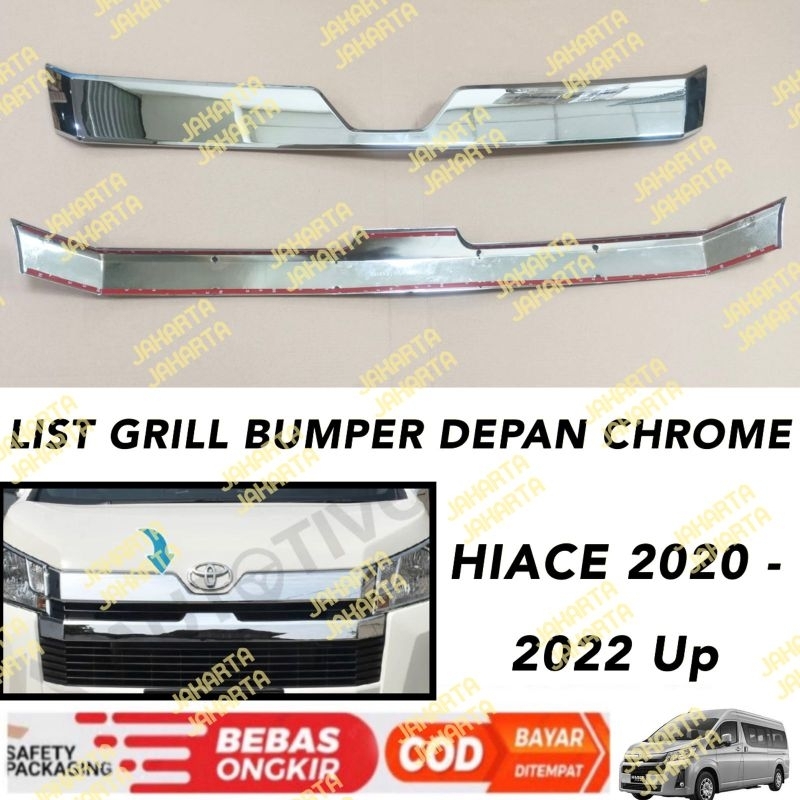 Hiace 2020 2022 2023 Front Bumper Grill List Chrome Cover. | Shopee ...