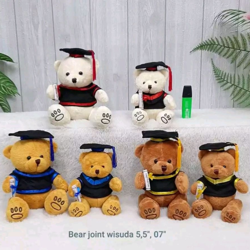 Graduation Bear Joint Doll Size 15cm. Graduation Toga Teddy Bear. Teddy ...