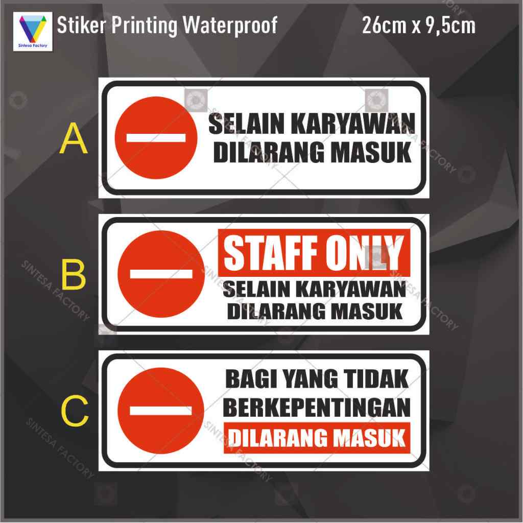 No Entry Stickers Other Than Employees Sign Stickers No Entry Stickers ...