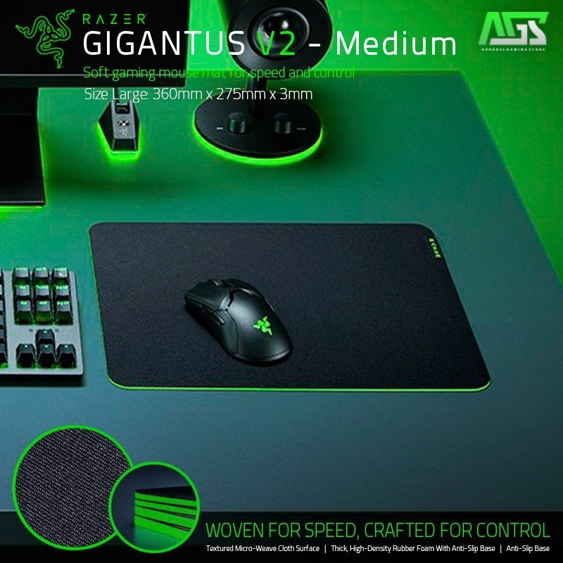 Razer Gigantus V2 MEDIUM GAMING MOUSEPAD ORIGINAL | Shopee Singapore