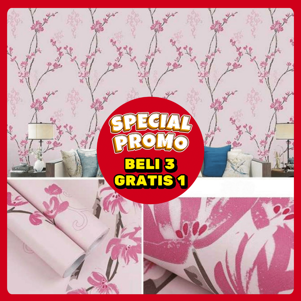 Package Wallpaper For Walls Bedroom Living Room Floral Motif Wallpaper ...