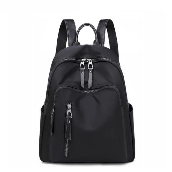 MERAH HOT 11.11 - CHIBAO LARGE PLAIN FRONT ZIPPER BACKPACK BAG BLACK ...