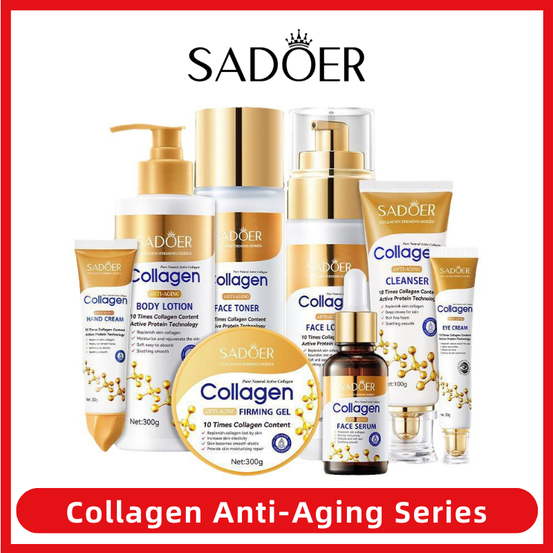 Sadoer COLLAGEN ANTI-AGING SERIES / SKINCARE ANTI-AGING EARLY / CLEANSER TONER SERUM BODY LOTION ...