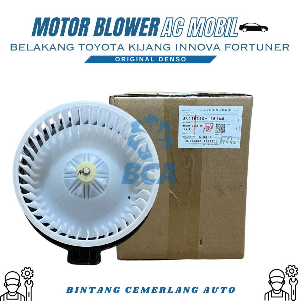 Toyota Kijang Innova Fortuner ORIGINAL DENSO Rear Car AC BLOWER MOTOR ...