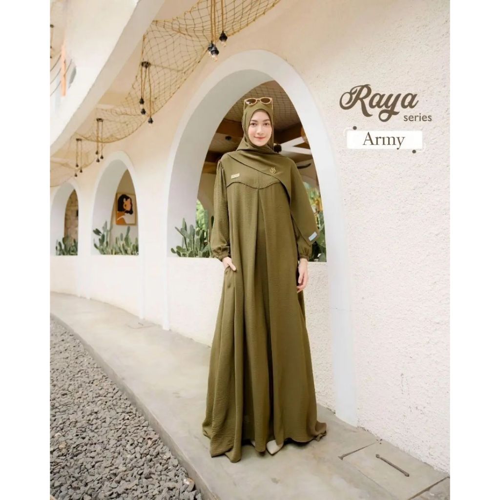 Raya Sett Pahmina || Hari Raya Dress 2024 Crinkle Material / Busui ...