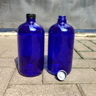Blue Glass Bottle Blue Solar Water Hooponopono Blue Bottle New | Shopee ...