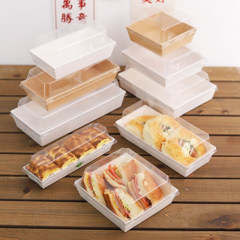 Paper Box Mika Milk Bun Sandwich Donut Cup Bread Box Cake Paper Tray ...