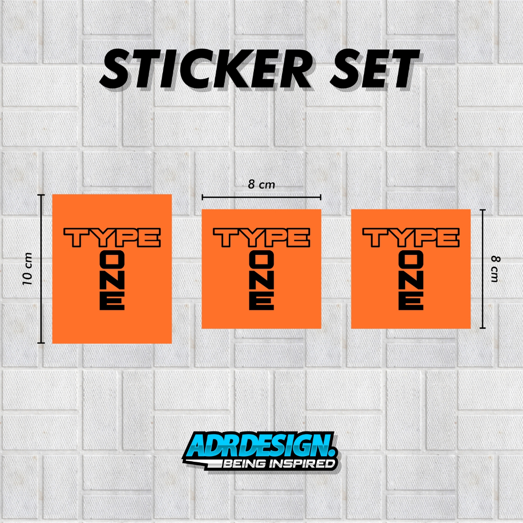 Bumper Sticker Type One Spoon Sports Honda Brio / Jazz / City / Civic / Accord / Odyssey / BRV ...