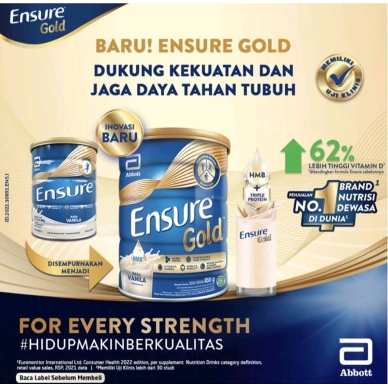 Ensure GOLD VANILLA/CHOCOLATE 850GR | Shopee Singapore