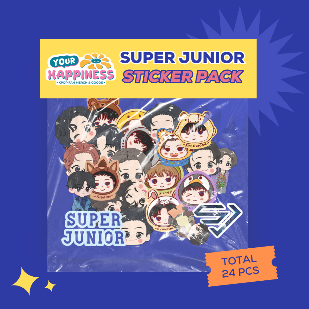 Super Junior version Sticker Pack / freebies Leeteuk Heechul Yesung Shindong Eunhyuk Donghae ...