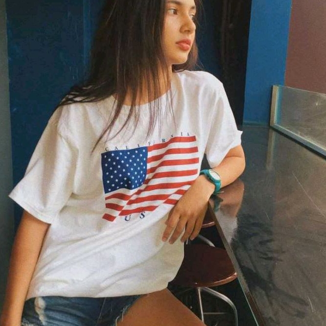 PUTIH HITAM Kaos Distro California Usa Flag White Black Hype Beast ...
