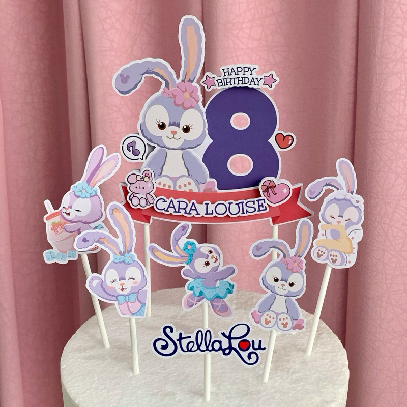 3d Cake Topper Stella Lou Stellalou Rabbit Character Birthday Cake ...