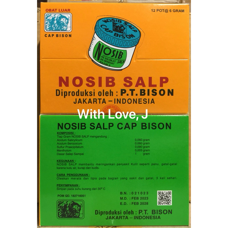 NOSIB SALP CAP BISON 6 GR (12 POTS) | Shopee Singapore