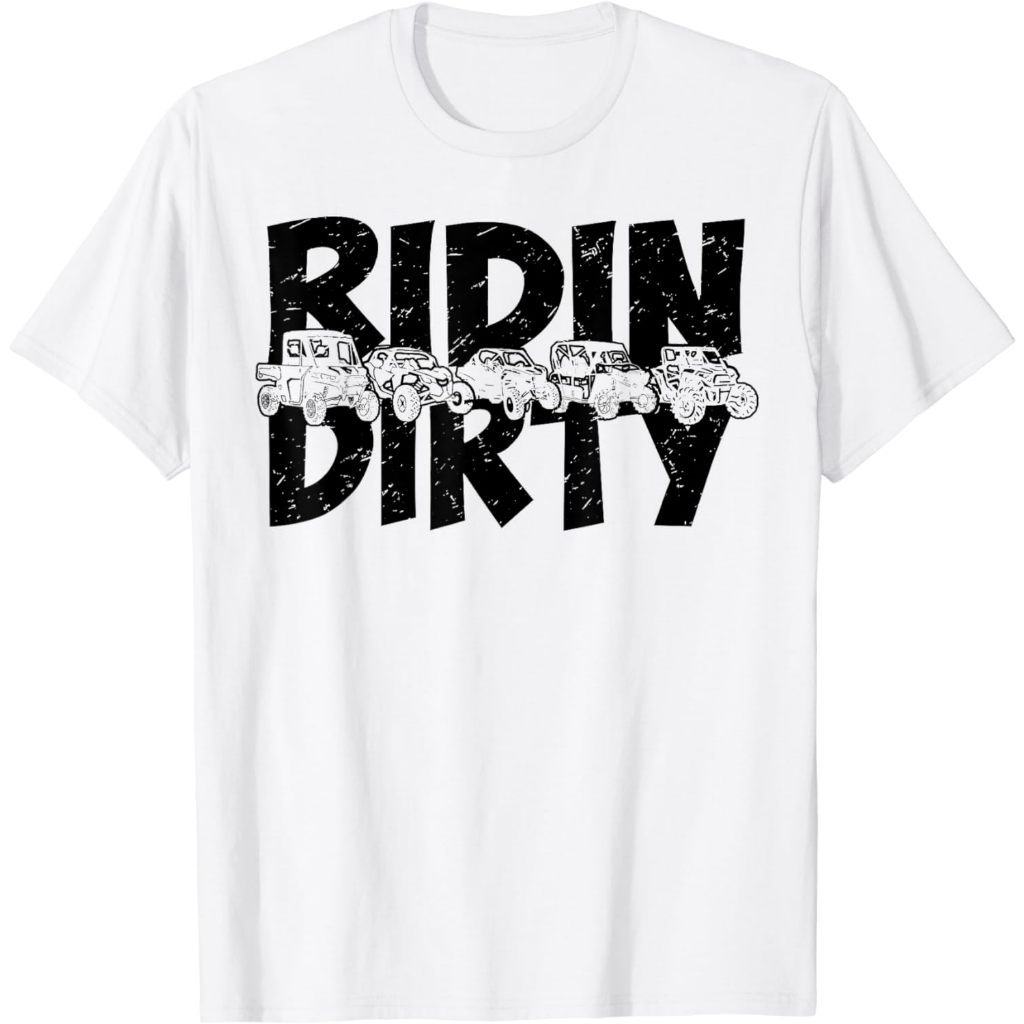 Retro UTV SXS Rider Riding Dirty ATV Offroad Riding SXS Life T-Shirt ...