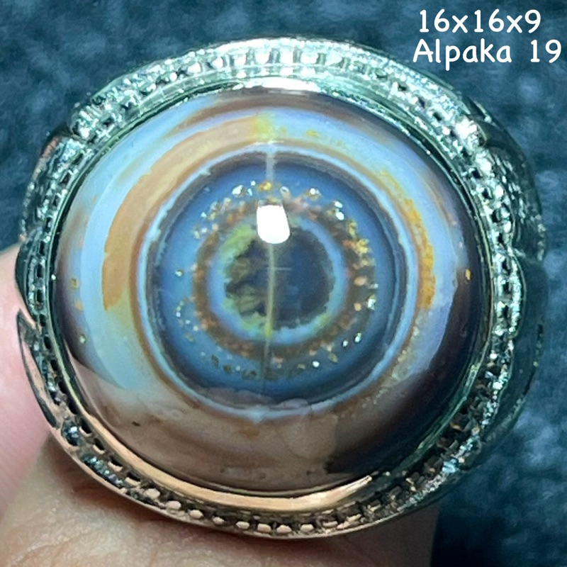 MATA Sulaiman Puser Eye Natural Agate Ring (Original Natural) | Shopee ...