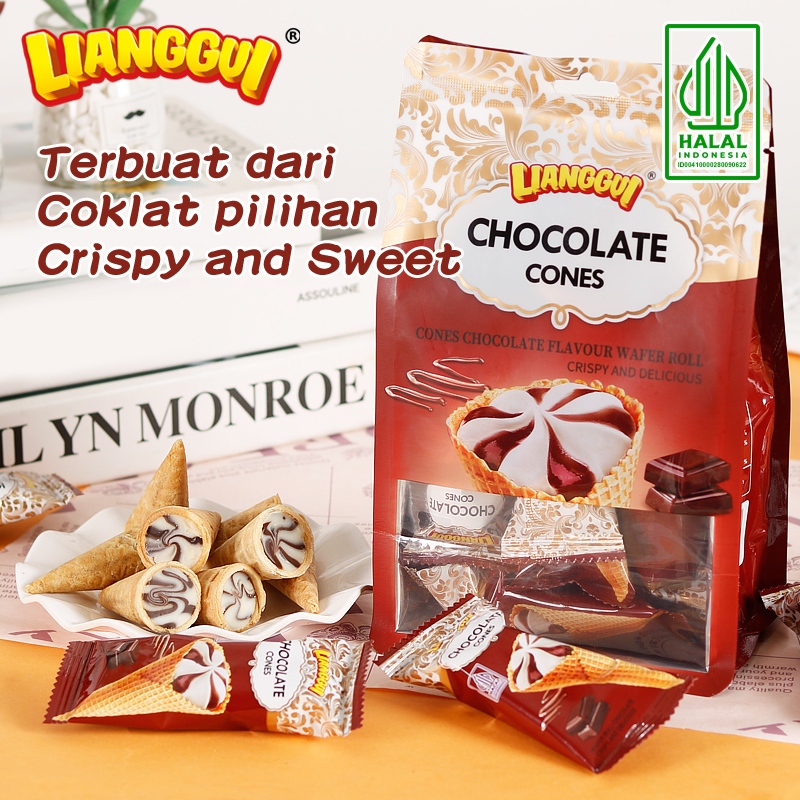 [HALAL] Lianggui Chocolate Cones 108g Chocolates Flavor Wafer Ice Cream ...