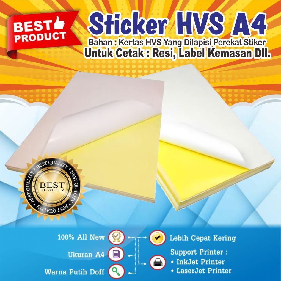 Hvs A4 Sticker Paper HVS Label Paper Doff Sticker | Shopee Singapore