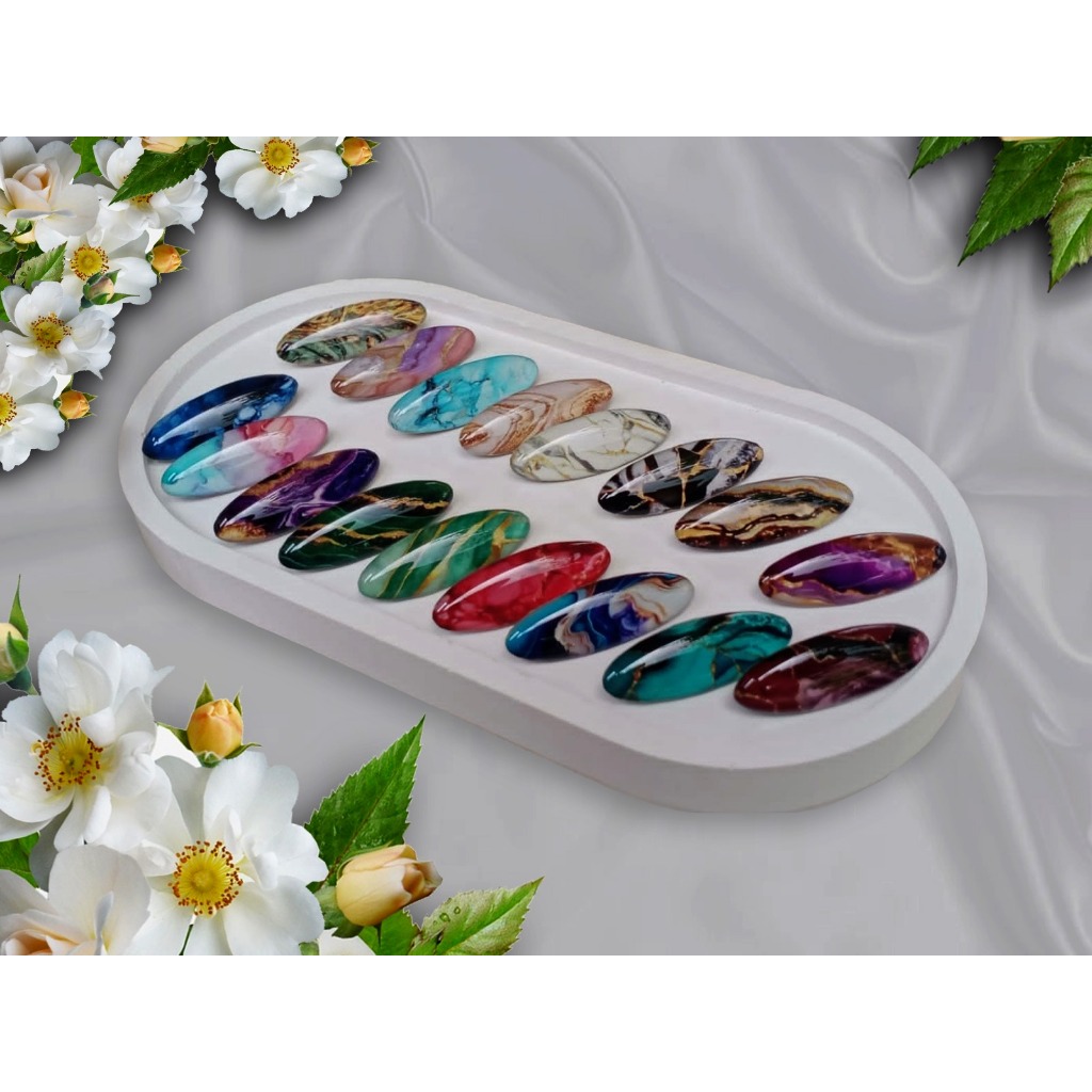 Oval Hijab pin Chin pin premium Marble Pattern | Shopee Singapore