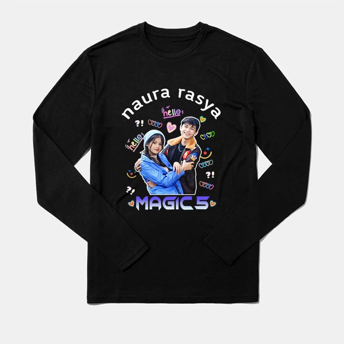 Gazken - Kaos Magic 5 Naura Rasya Raden Rakha Basmalah Long Sleeve T ...