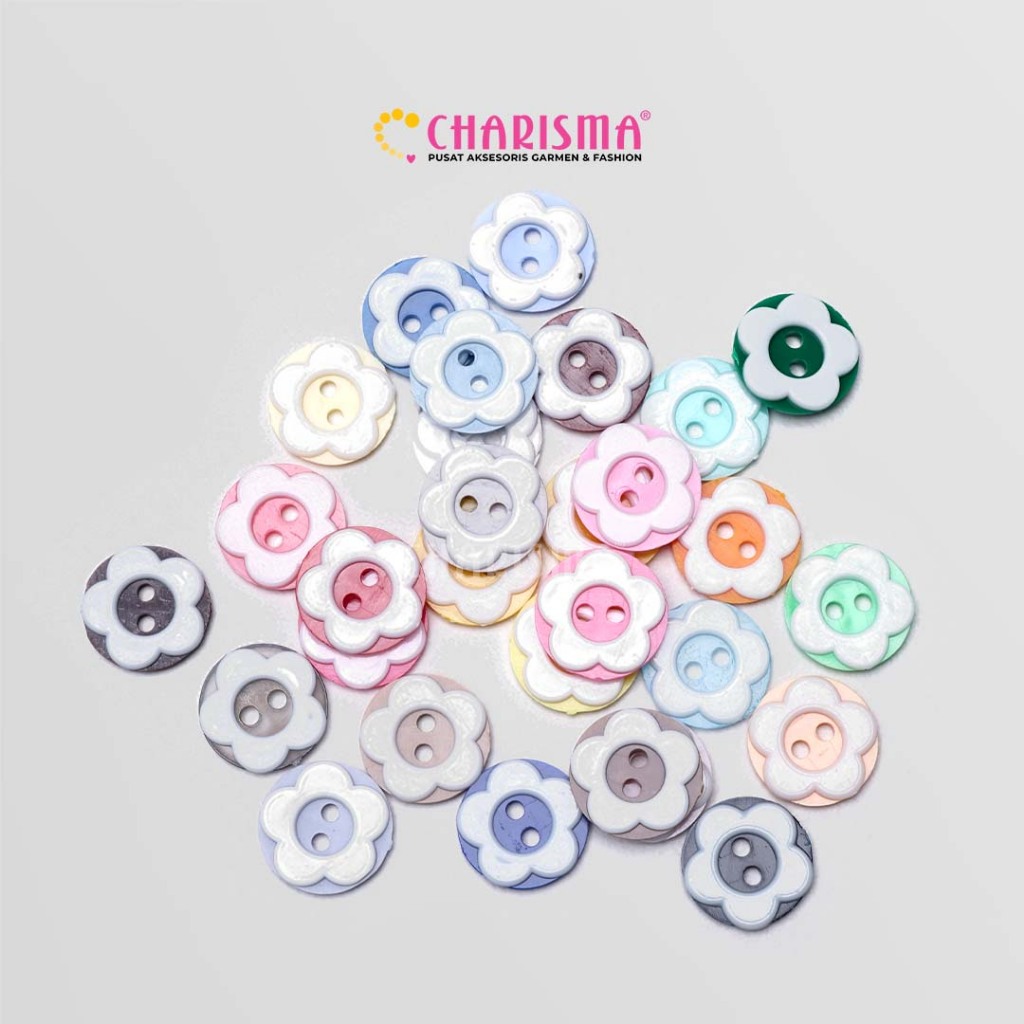 Charisma Sakura Buttons - 24L Cherry Blossom Motif Buttons (1gross ...