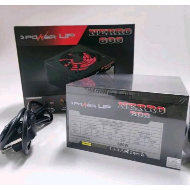 Psu 600W power Up Nero 600 - power Supply ATX Fan 12 Cm Flat Cable ...