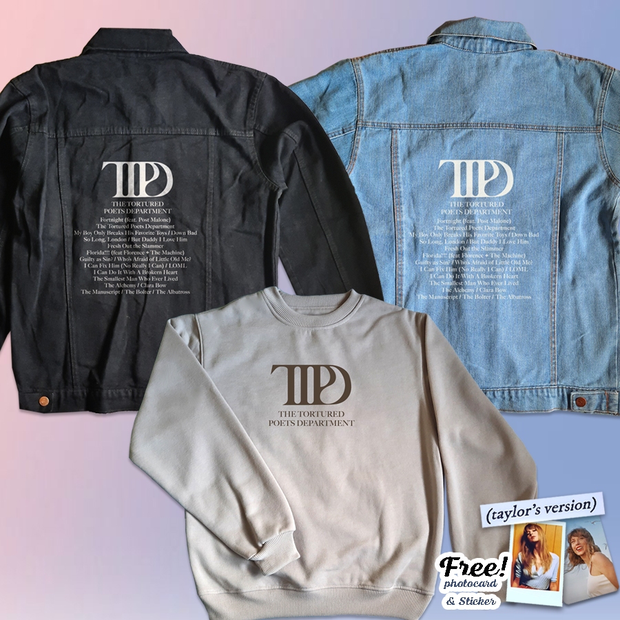 Taylor Swift The Tortured Poets Department TTPD Oversized Denim Jeans ...