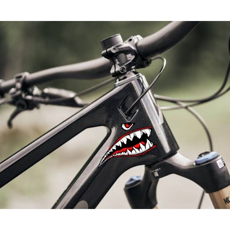 Shark teeth frame decal sticker for MTB road bikes | Shopee Singapore