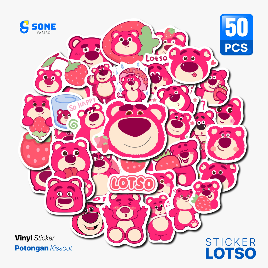 Sticker Sheet Cutting Lotso Pink Toy Story Cartoon Film Paper Vinyl ...