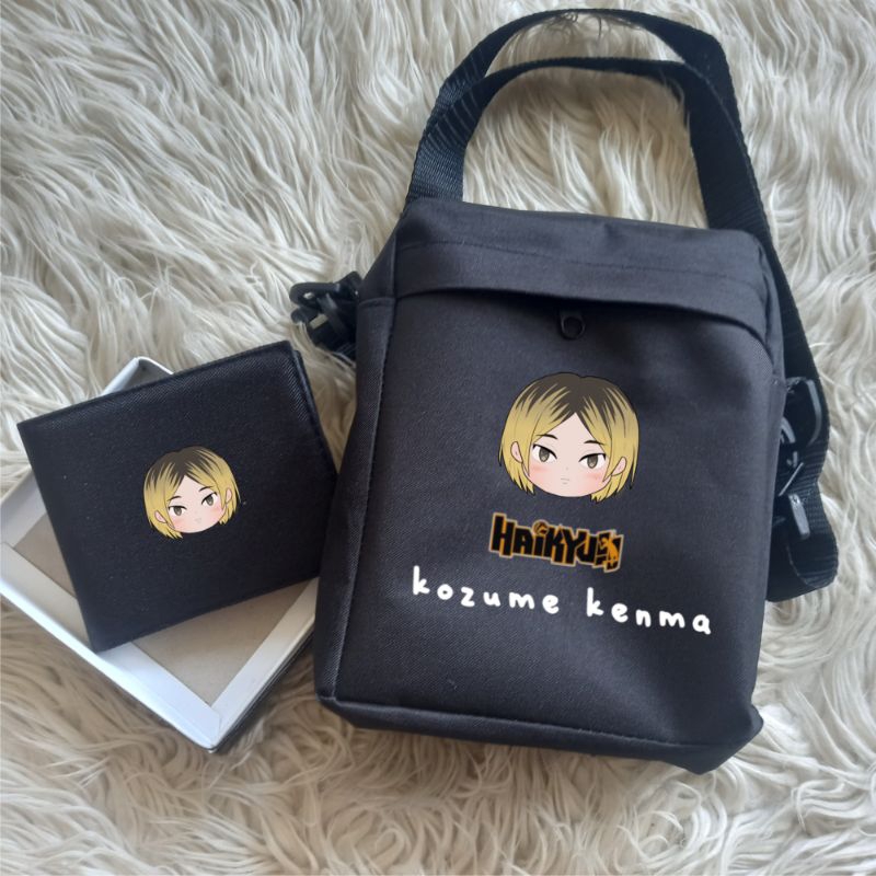 Haikyuu mini sling bag and wallet mini sling bag and wallet haikyu suna ...
