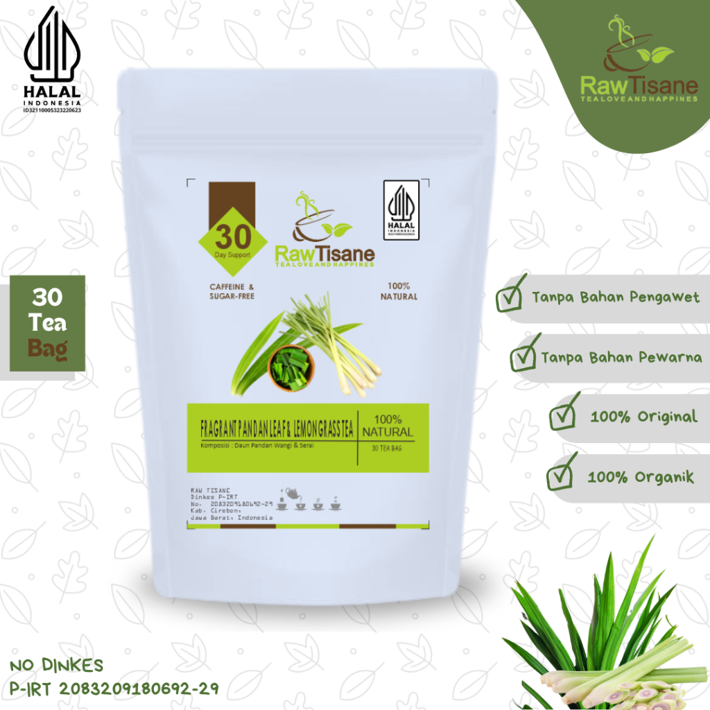 RAW TISANE Fragrant Pandan Leaf With Lemongrass Tea: Fragrant ...