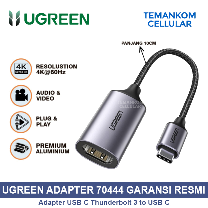 Ugreen 70444 Thunder bolt display port Adapter Type C display HDMI For ...