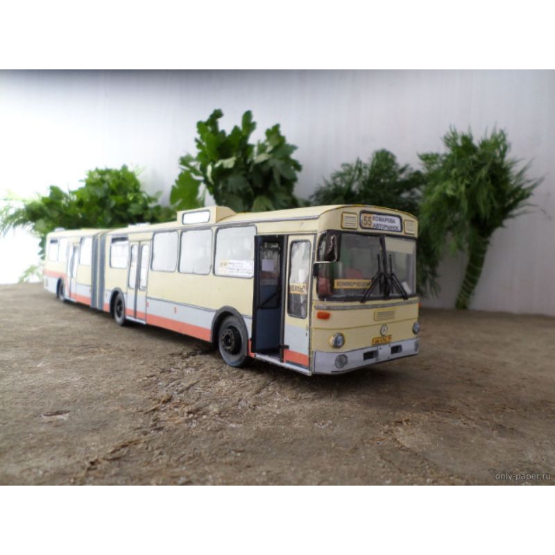 Super detailed mercedes trailer Bus papercraft pattern sheet (OP-Ab ...