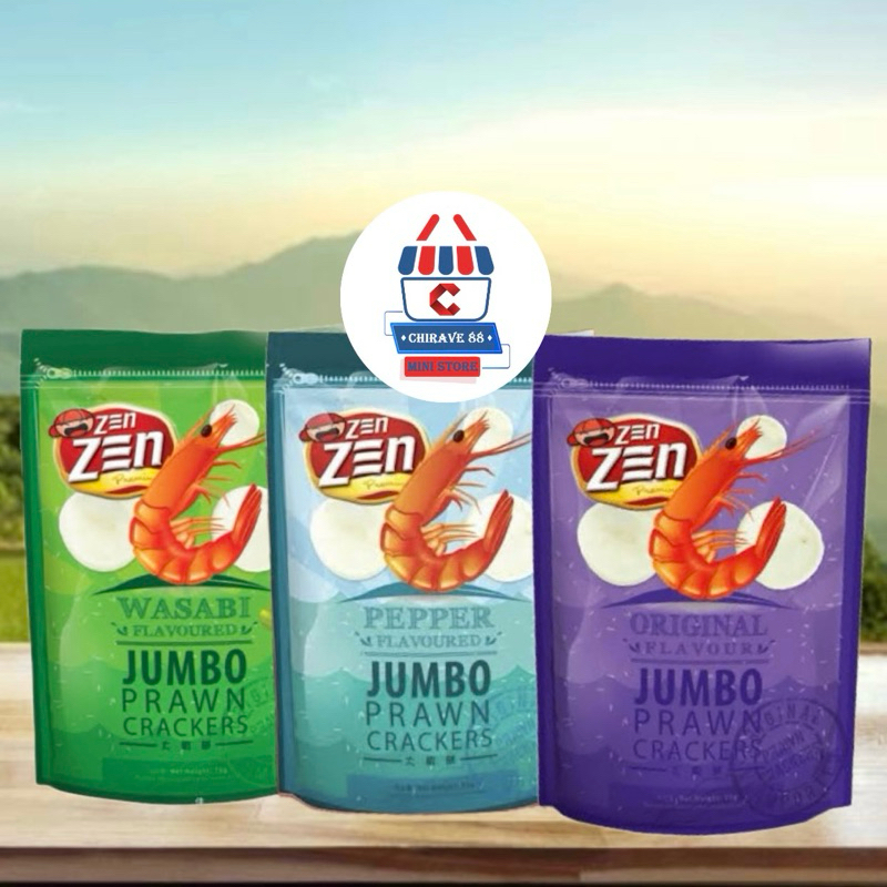 [Sale] Zen Zen Premium Prawn Crackers Snack - Original Flavor - Pepper ...
