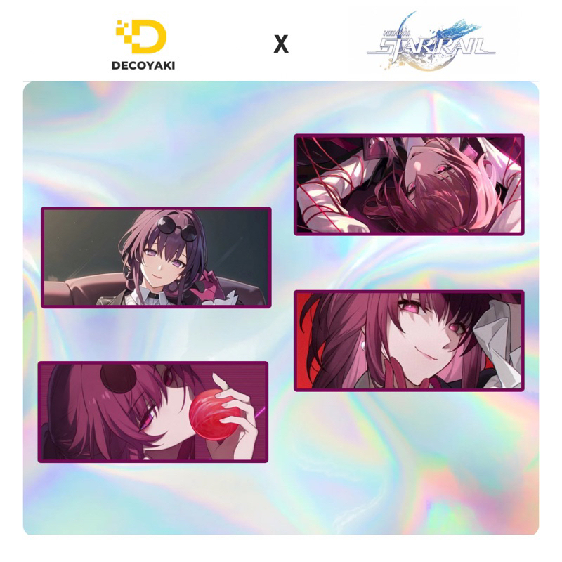 Kafka Honkai Star Rail Hologram Slap Sticker, Kafka Honkai Star Rail ...