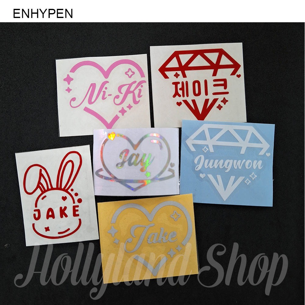 Sticker Cutting ENHYPEN Member Nama Hangeul Lightstick (2pcs) | Shopee ...