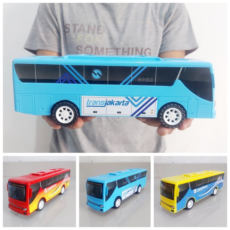 Transjakarta Bus Car Toy - Miniature General Transport Busway Bus Model ...