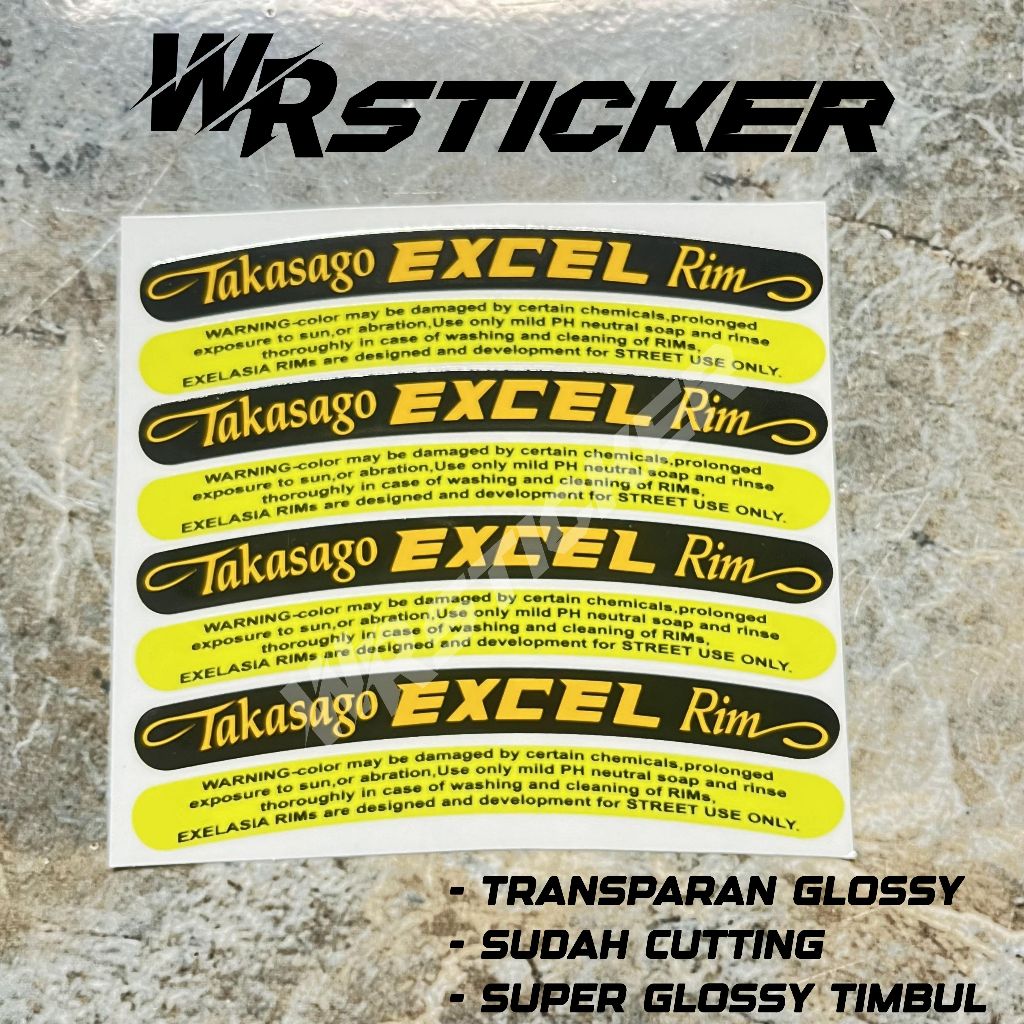 Takasago Excel Rim Asia Print Sticker List of Takasago Rims Transparent ...