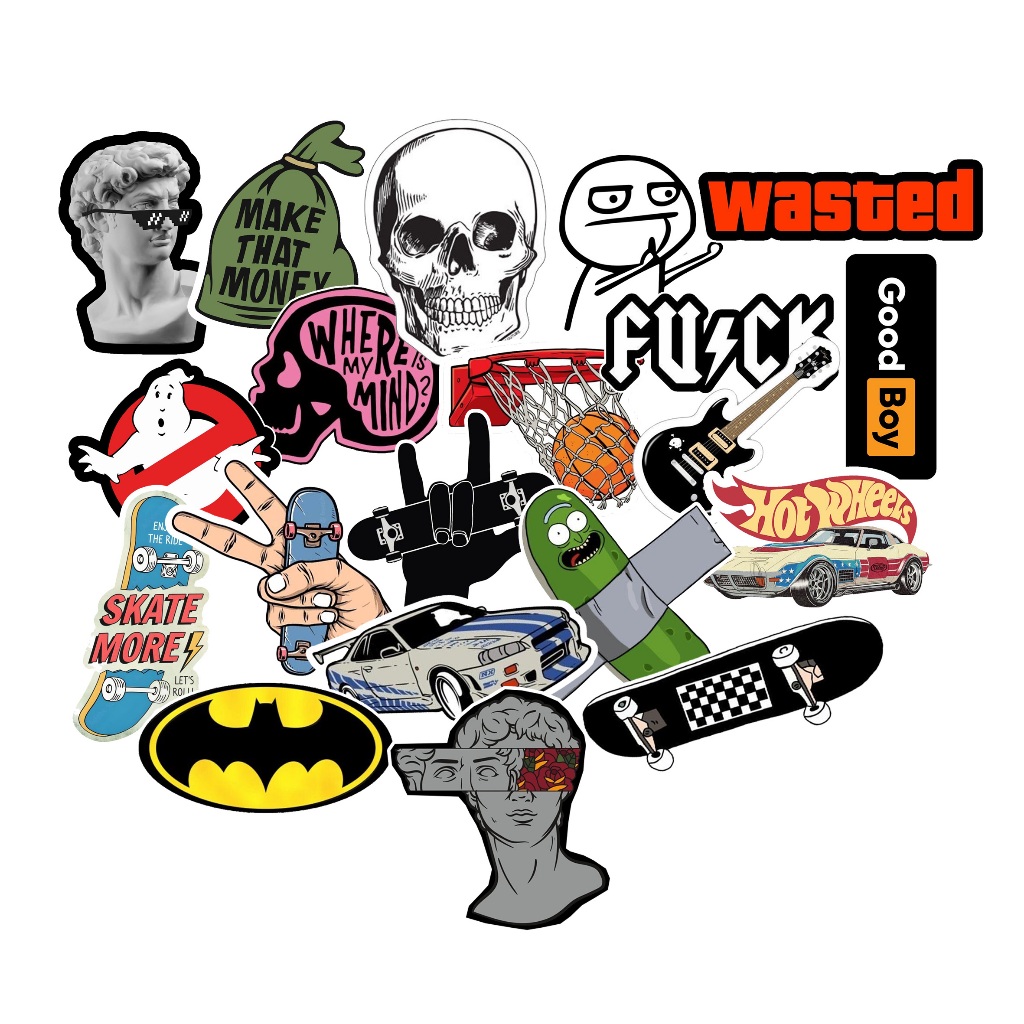 50 Stickers RANDOM Stickers Cool Stickers Nice Stickers CUTTING ...
