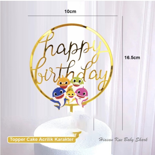 Baby Shark Acrylic Cake Topper | Shopee Singapore