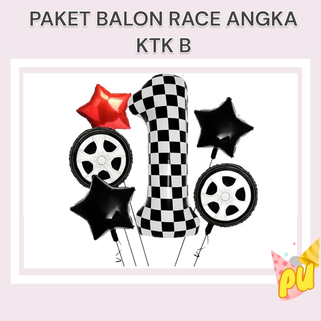 Package Of Balloon RACE CAR Numbers Box B/Hotwheels Racing CAR Birthday ...