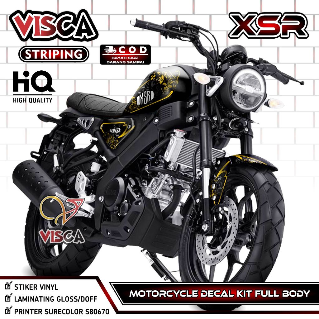 XSR 155 Full Body Decal - Yamaha XSR 155 Full Body Motorcycle Sticker ...