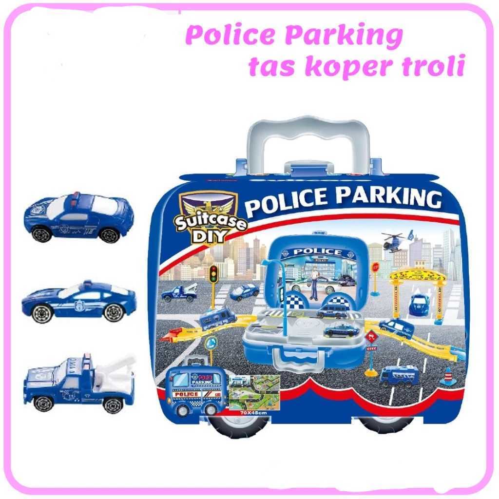 Emy Kids Toys toddler police diy car car parking diy Blue police car ...