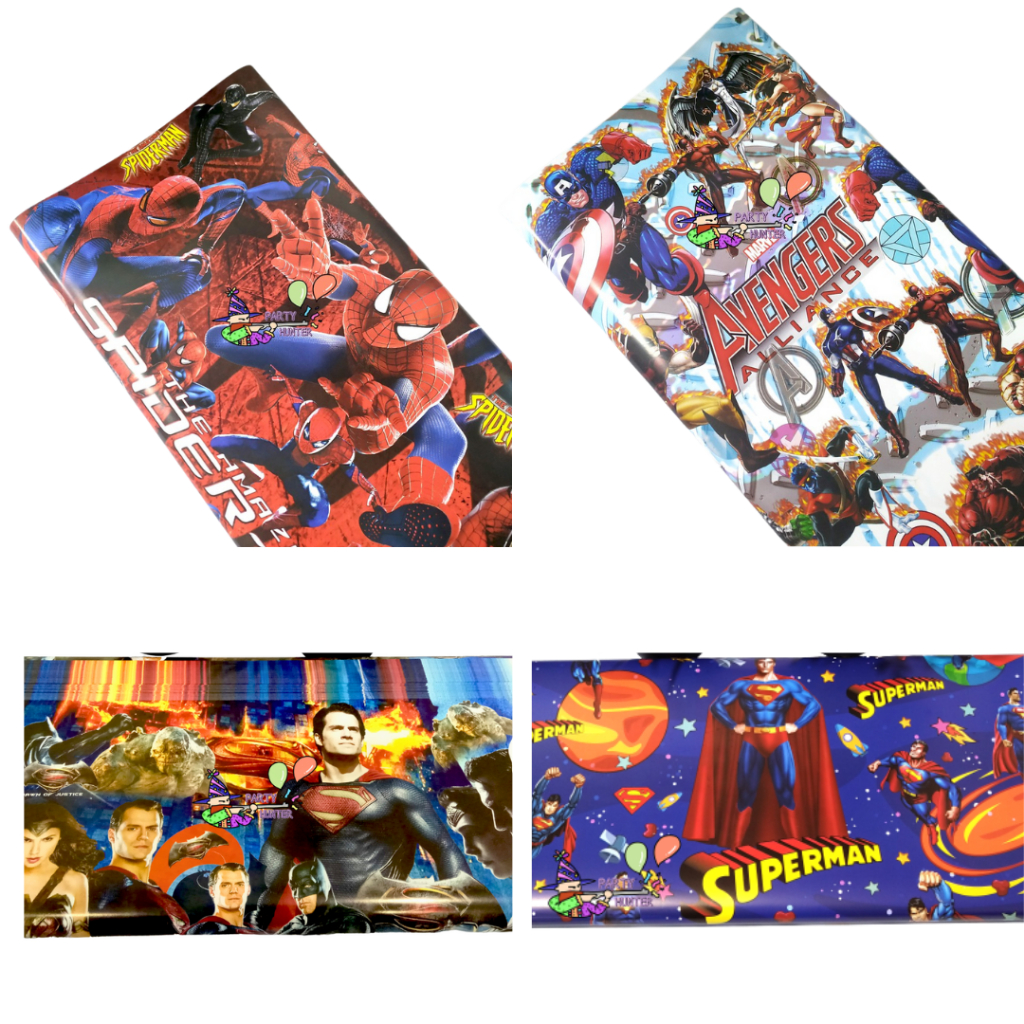 Spiderman Gift Paper/Avengers/Superman/Batman/ultraman/tobot/Super Hero ...