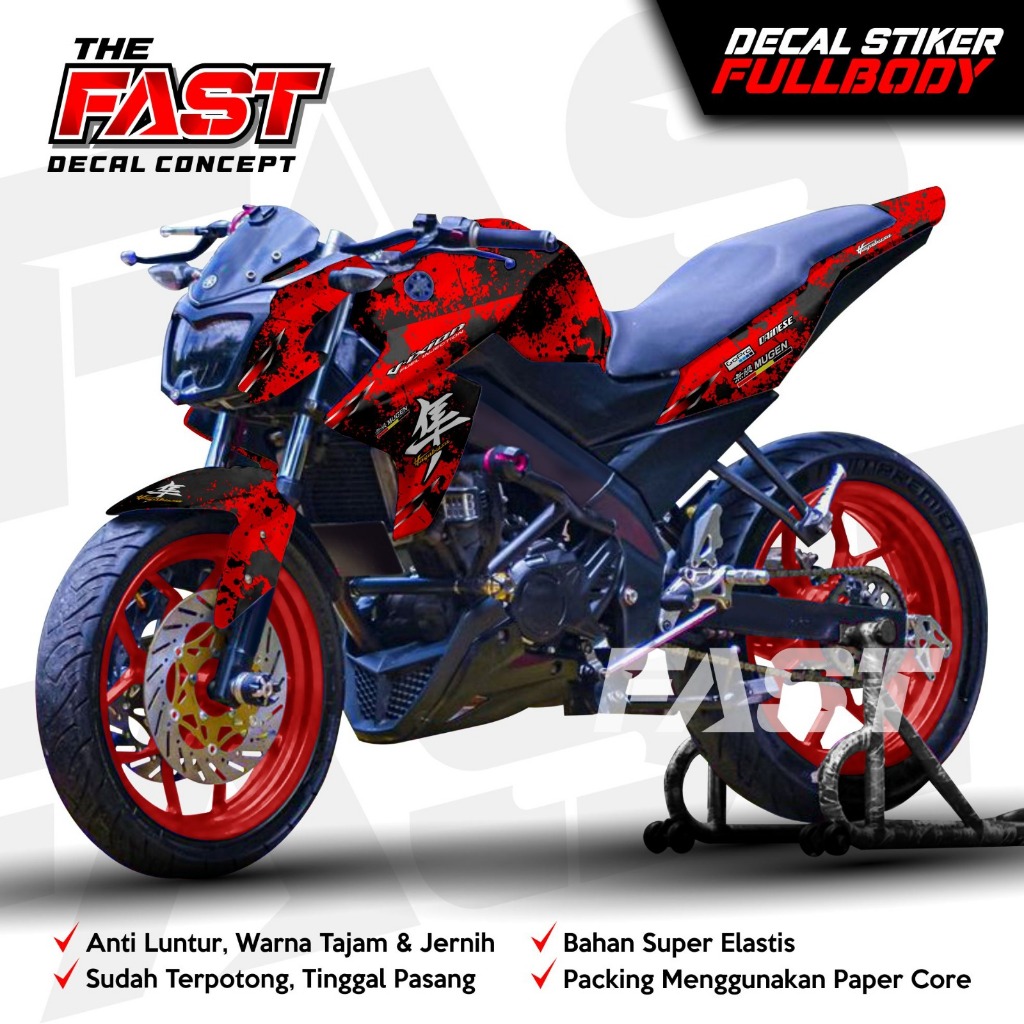 Decal Sticker Cool Anti-Fade Vixion NVL Hayabusa Sticker Decal Striping ...