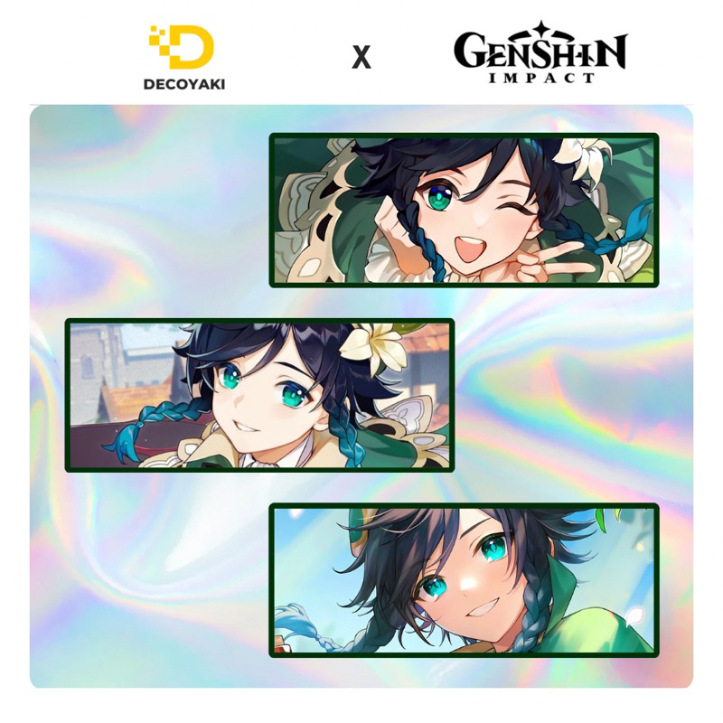 Genshin Impact Venti Hologram Slap Sticker, Genshin Impact Venti ...