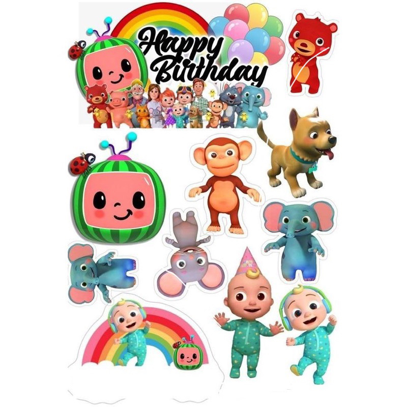 Cococmelon Happy Birthday Cake Topper Can Request Name and Age ...
